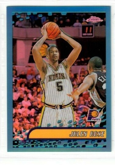 JALEN ROSE 2001 02 Topps Chrome Basketball REFRACTOR #12 INDIANA PACERS ...