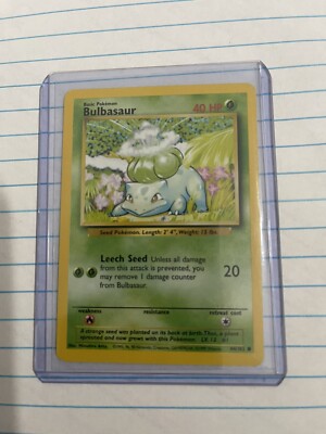 Pokémon TCG Bulbasaur Base Set 44/102 Regular Unlimited Common | eBay