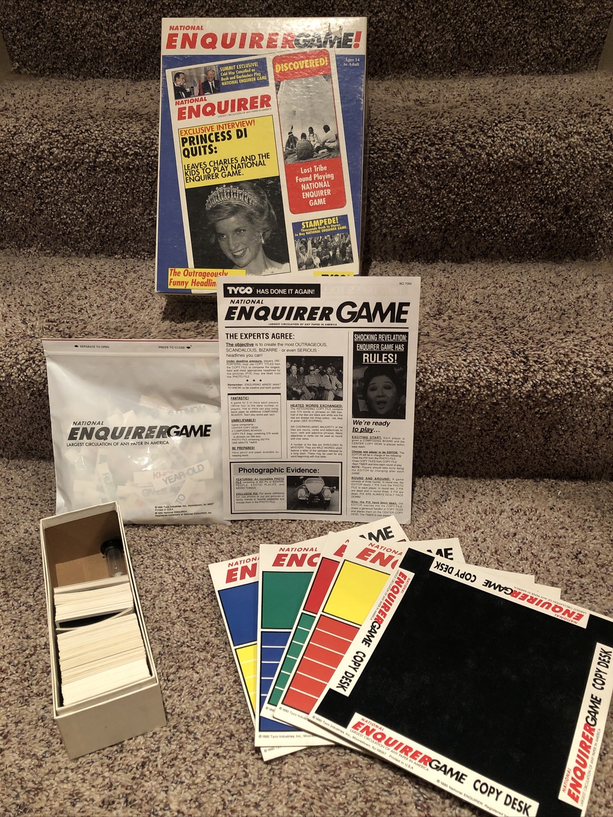 Vintage 1991 Tyco Games National Enquirer Game Board Game READ | eBay