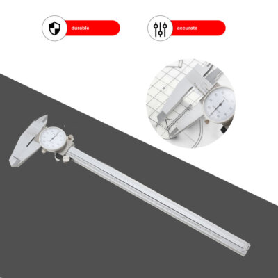 12'' Shockproof Dial Caliper Stainless Steel001'' GRAD Calipers Ruler w ...