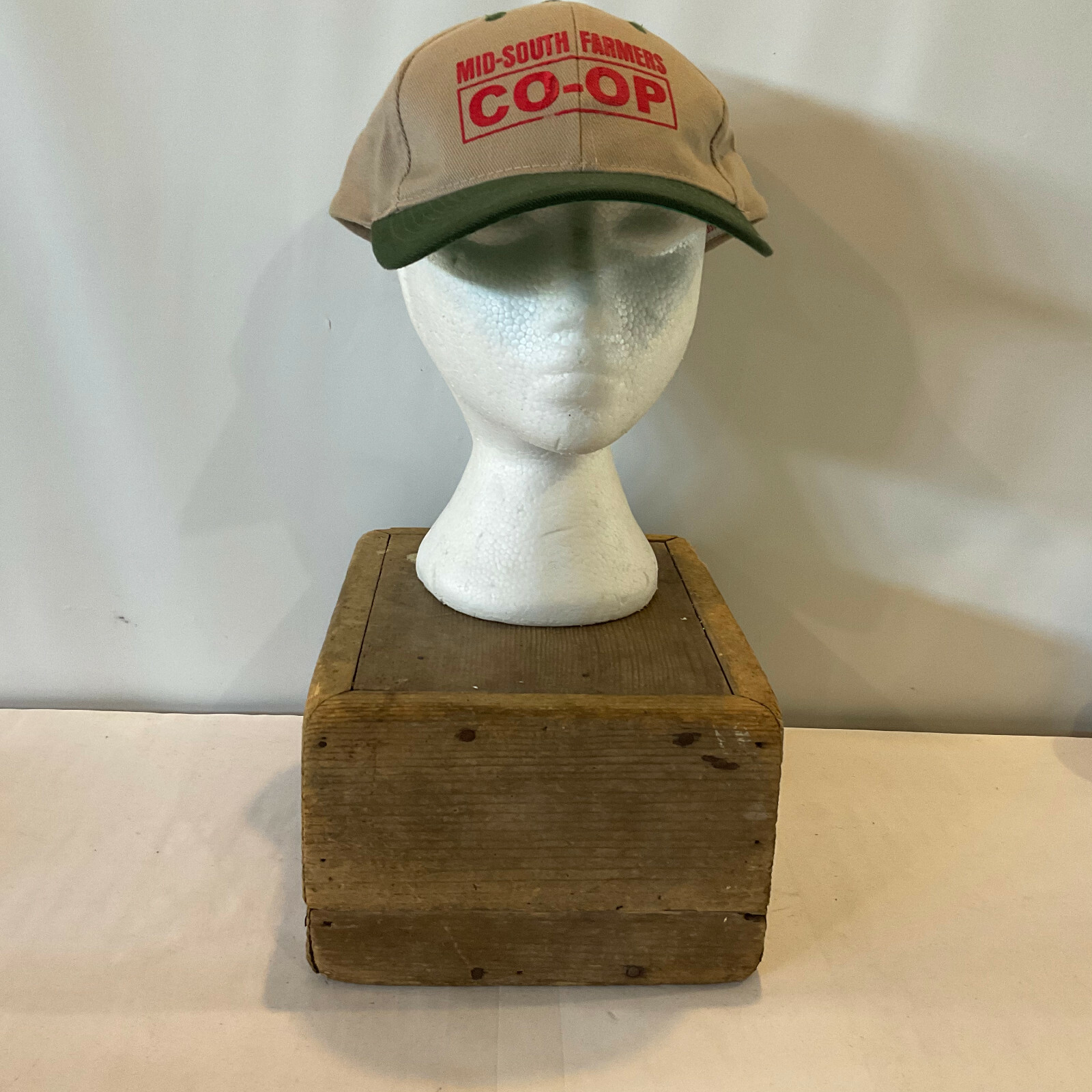 Mid South Farmers Co-op Ball Cap Snapback Hat Tan & G… - Gem