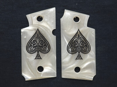 Pearl Spade Springfield Armory 911 9mm Grips Engraved Textured ...