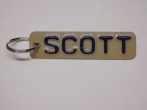 Handmade SCOTT License Plate Keychain Key Ring - Cut from Real MS Lic ...