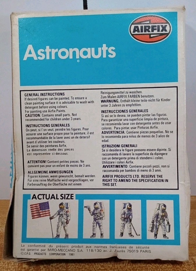 Vintage Airfix Astronaut Figures 1 Piece Missing HO/OO Scale Model#9 ...