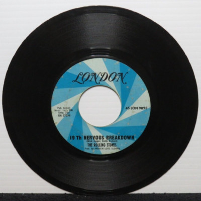 THE ROLLING STONES 19TH NERVOUS BREAKDOWN/SAD DAY (VG) 45-LON-9823 ...