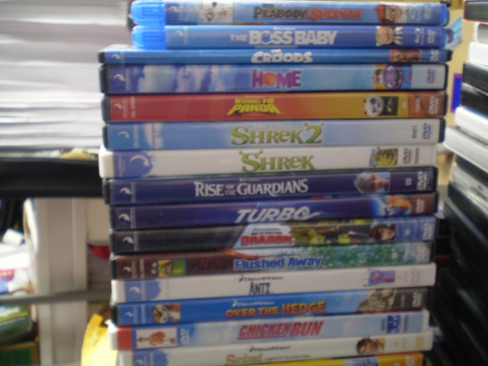 (24) DreamWorks Children's Animated DVD Lot: Home Croods Boss Baby ...
