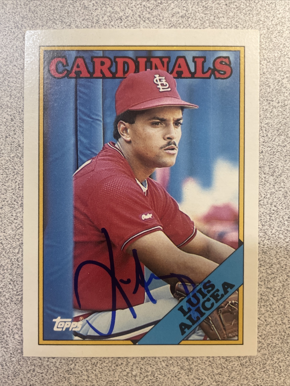 1988 Topps Luis Alicea Autographed Card #3T St. Louis Cardinals A-215 ...
