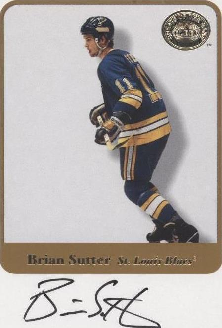 2001-02 Fleer Greats of the Game - Autographs Brian Sutter (AU) for ...