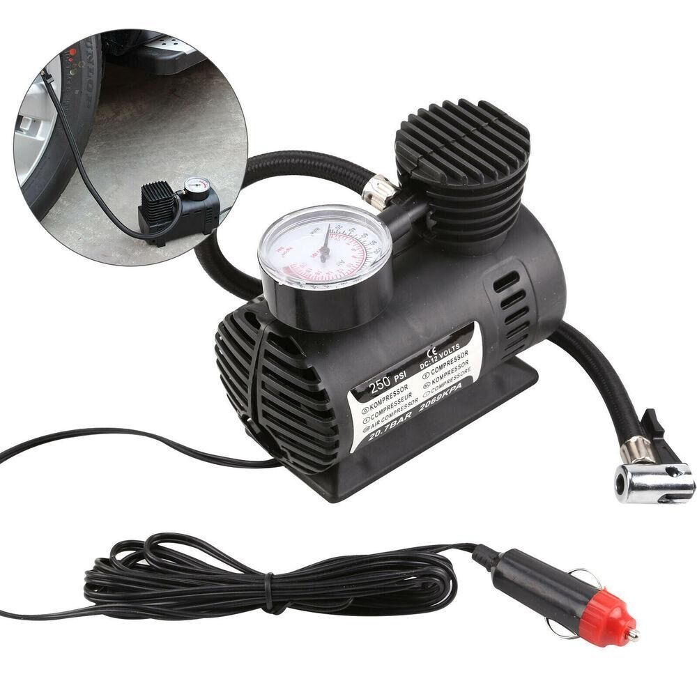 DC 12V Car Auto Tire Pump Motorcycle Electric Tire Pump | eBay