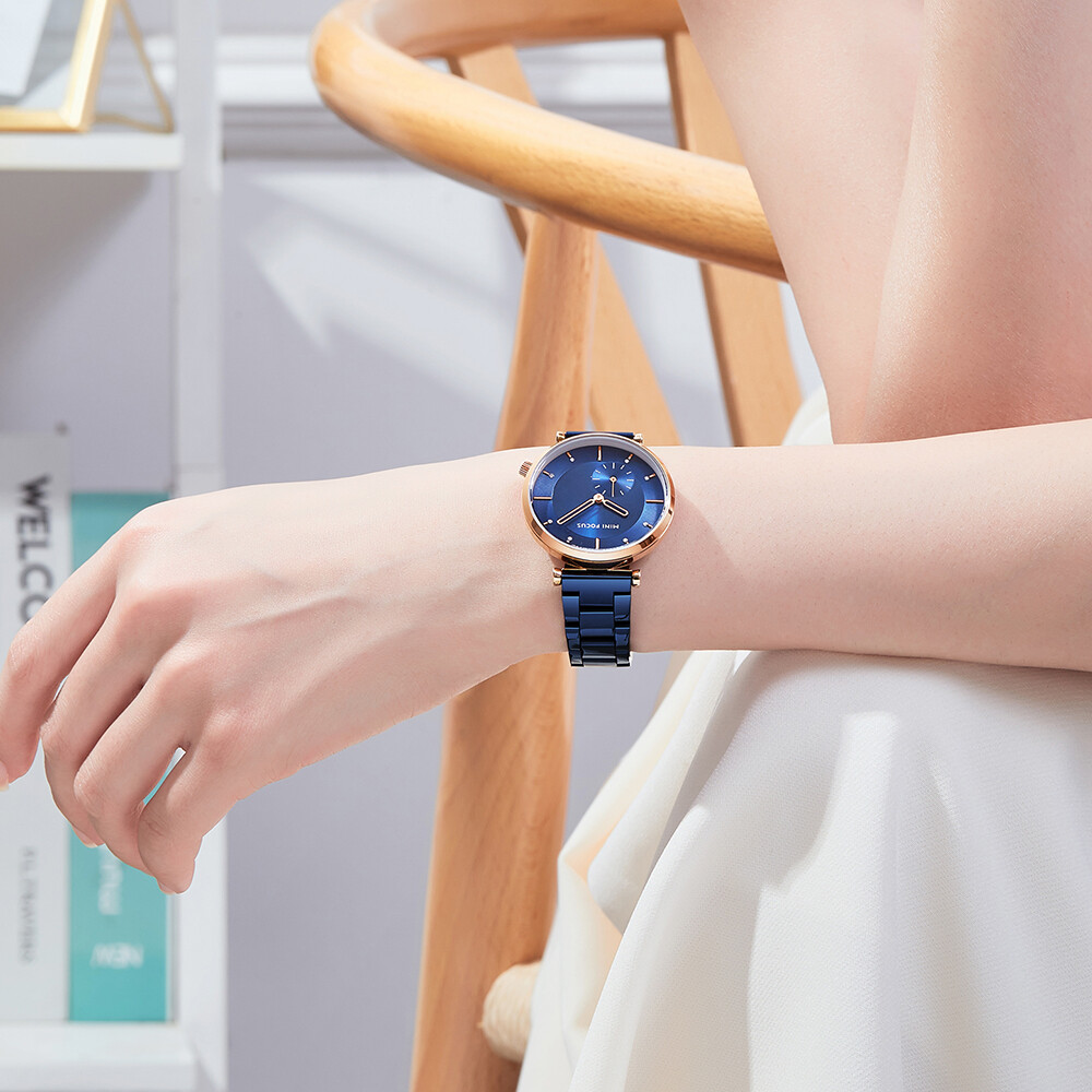 Women Girls Luminous Waterproof Watch Ladies Analog Quartz Blue Mini ...