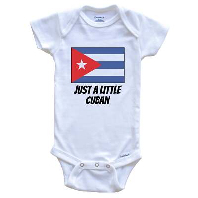 Just A Little Cuban Cute Cuba Flag One Piece Baby Bodysuit | eBay