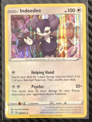 2021 Pokemon Shining Fates Indeedee Holo Card #056/072 | eBay