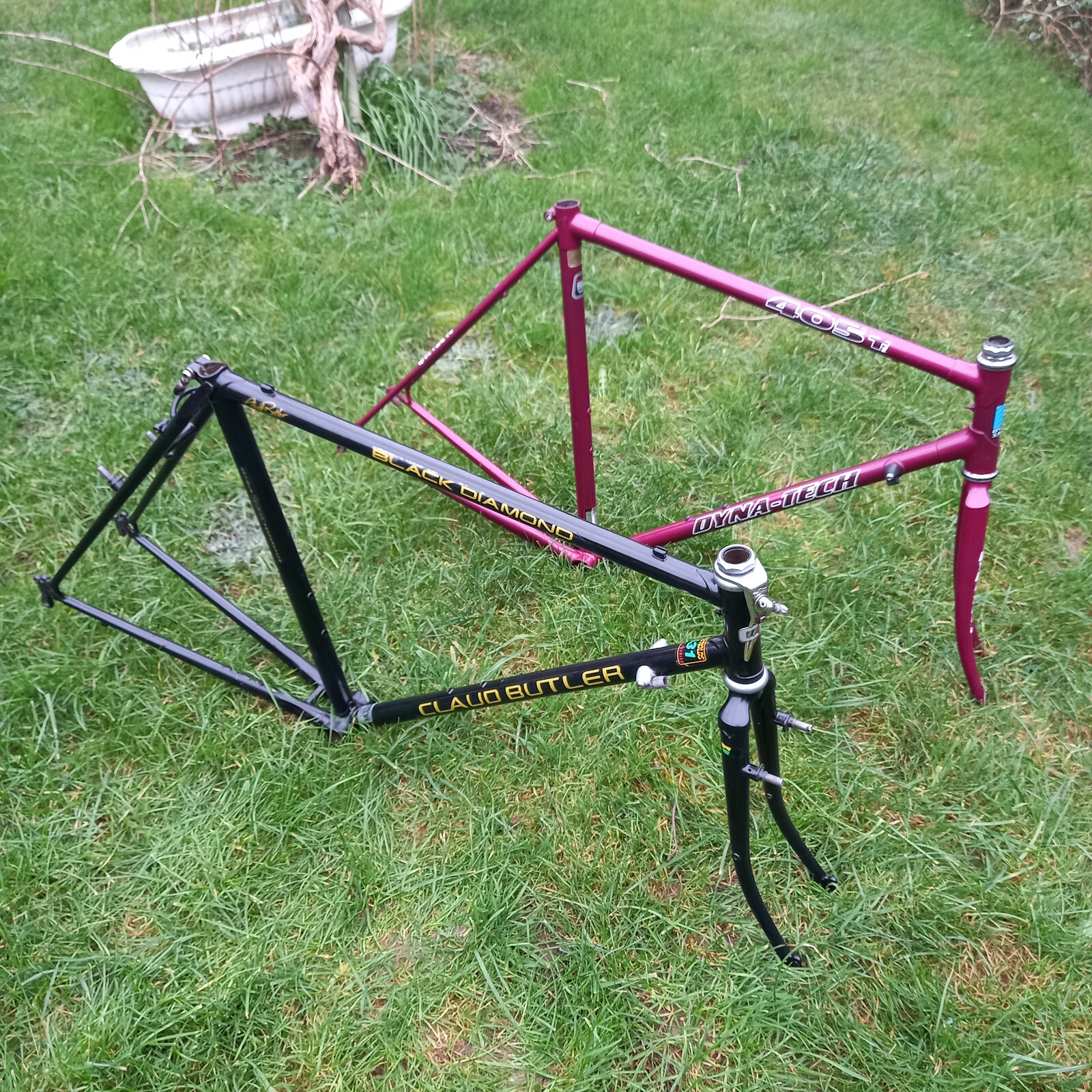 VINTAGE 1990,S CLAUD BUTLER TOURING FRAME & DYNATECH TITANIUM CYCLE ...