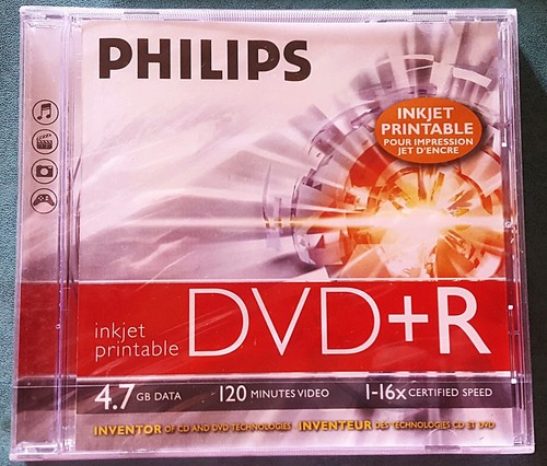 PHILIPS 4 x DVD+R - 120min VIDEO - 4.7GB DATA - 16X - DVD IMPRIMABLE ...