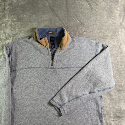 Southern Marsh Pullover 1/4 Zip Striped Casual Comfy Sweater Large | eBay