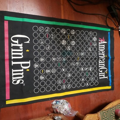 American Girl Grin Pins Banner - Vintage - Good Condition - With 104 ...