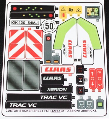 Ersatz Custom Aufkleber für 42054 Replacement Sticker Sheet | eBay.de