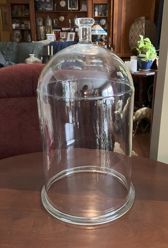 Antique Rare Tall 17" Pyrex Glass Bell Jar Dome Cloche Large ~ Super ...
