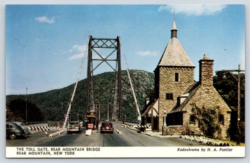 Vintage Postcard Toll Gate Bear Mountain Bridge New York | eBay