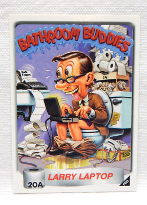 Bathroom Buddies Sticker Card 20A Larry Laptop | eBay