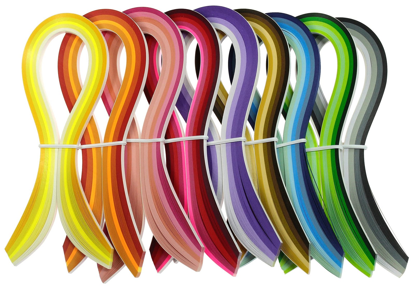 9 Sets Multi-Color Quilling Paper Strips Kits 900 Strips 42 Colors 3mm ...