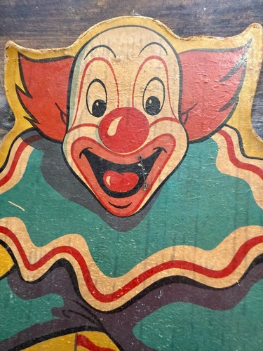 RARE 1960 BOZO the CLOWN Lg Capital Records Game Board Sign Ice Cream ...