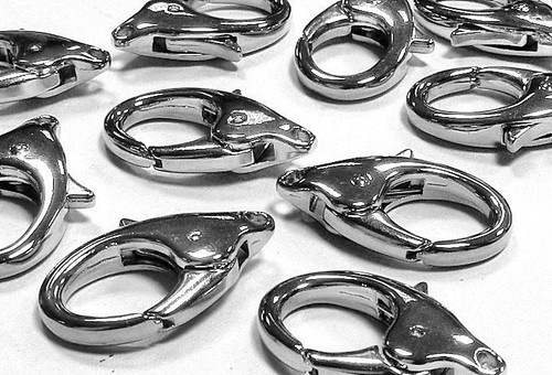 Superior Quality Large Heavy Duty Chrome Plated Lobster Clasp Key Rings ...