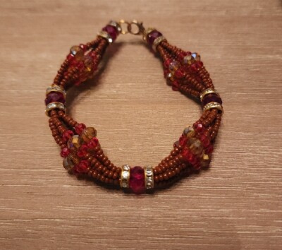 Ide Oya Glass Beads Oya, Ide Yanzan Manilla Cuenta en Cristal 8" | eBay