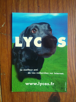 LYCOS recherche internet chien meilleur ami carte postale postcard | eBay