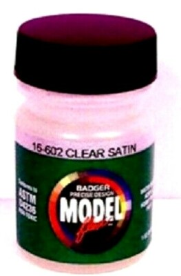 Badger Model Flex 16-602 Clear Satin Overcoat 1 oz Acrylic Paint Bottle ...