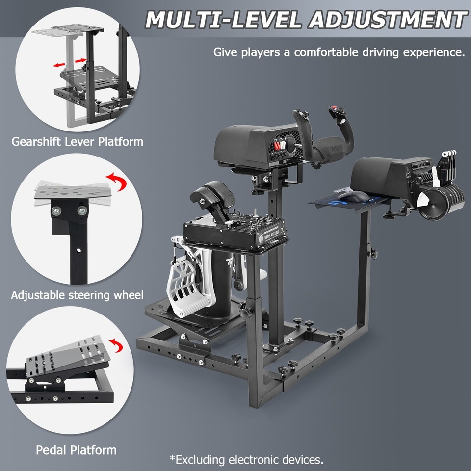 Minneer Flight Sim Stand Racing Sim Cockpit Fit Logitech X52 X56 YOKE ...
