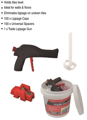 DTA Tile Leveling Kit:100 Universal Spacers, 100 Caps, Ergonomic ...