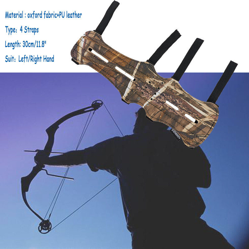 Bow And Arrow Hand Guard Archery Arm Guard + 3 Finger Glove Protective