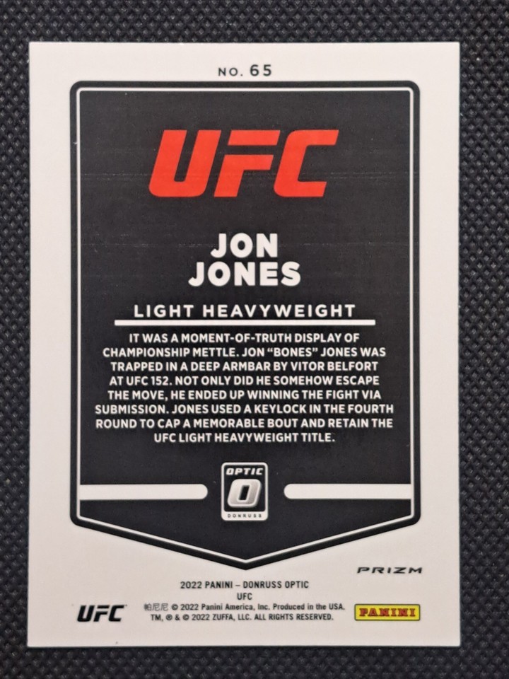 2022 Donruss Optic UFC #65 Jon Jones Blue Velocity Prizm | eBay