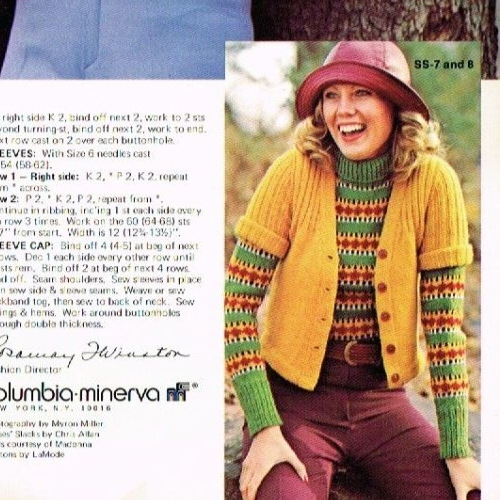 Knitting Pattern Leaflet The Sweater Set Patterns Sweaters 1973 Vintage ...