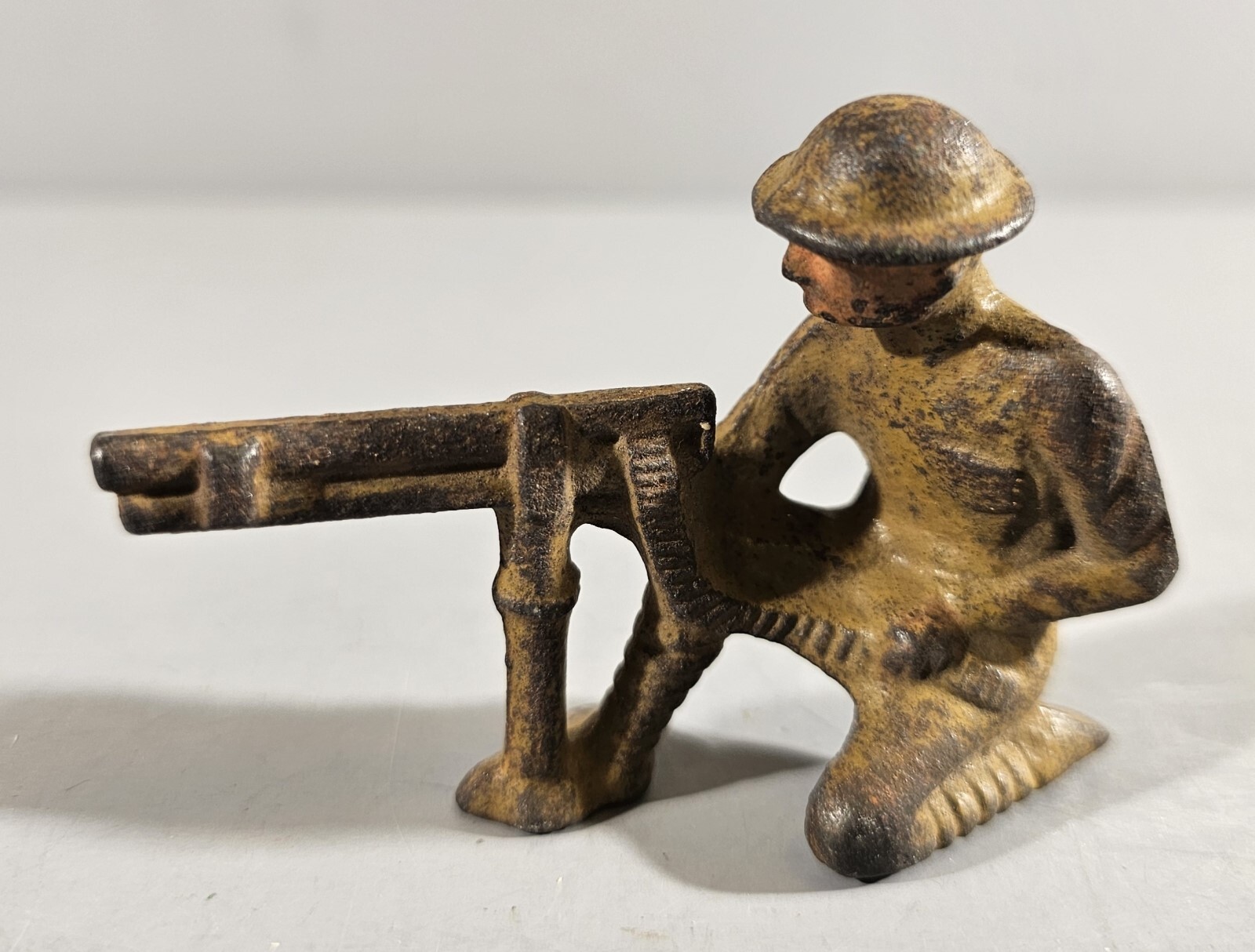 3 GREY IRON TOY LEAD SOLDIER (2) G61 MACHINE GUNNER & G60 EARLY MACHINE ...