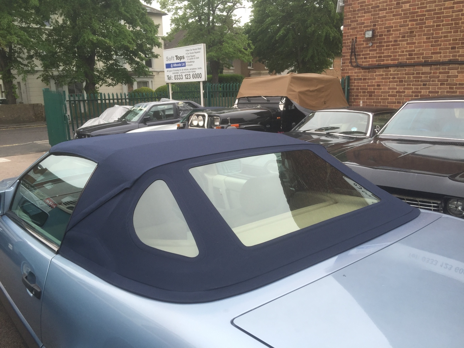 Mercedes R129 - New Blue Mohair Soft Top Hood | eBay