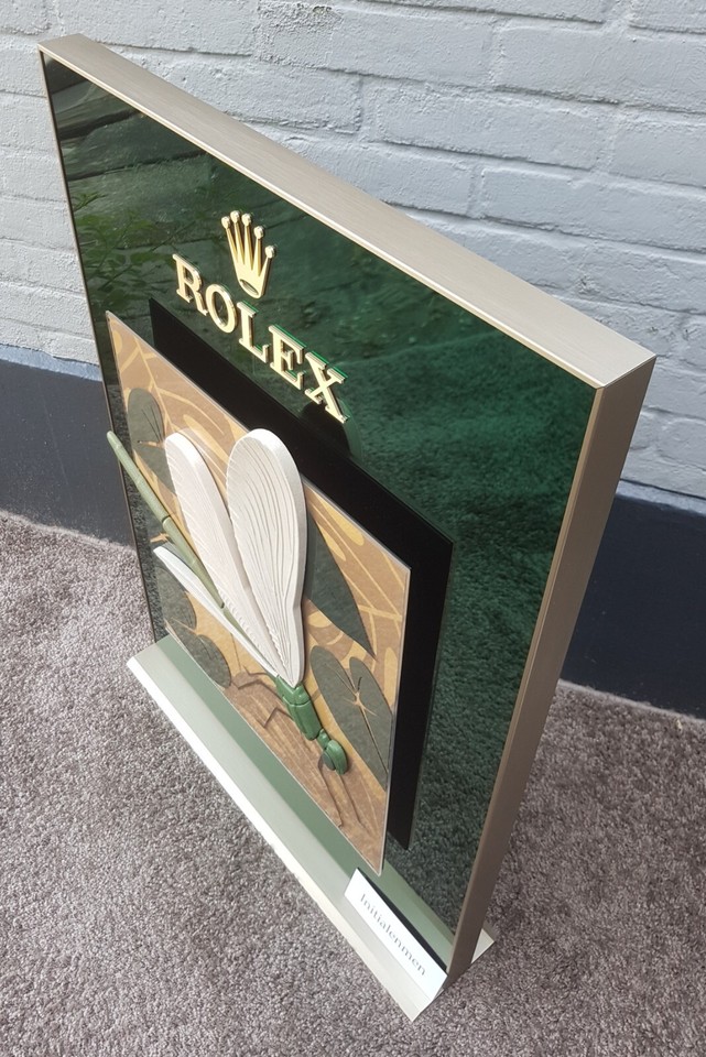 ROLEX dealer DEALERDISPLAY Birds 100% authentic DISPLAY roldeco 2 SIDES ...