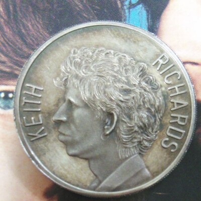 Rolling Stones KEITH RICHARDS 1989 Silver Coin from Japan | eBay