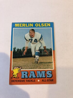 1971 Topps Football Card # 125 Merlin Olsen - Los Angeles Rams (HOF) | eBay