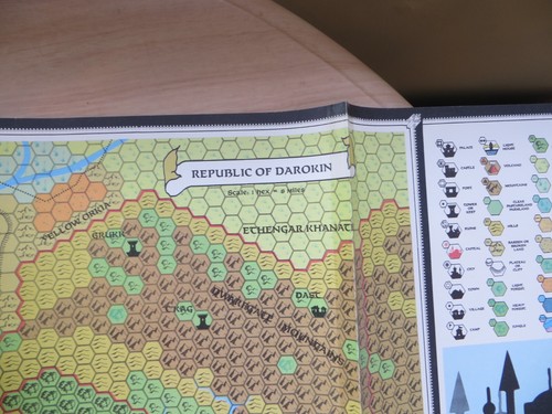 TSR D&D GAZETTEER GAZ11 THE REPUBLIC OF DAROKIN MAP & CARAVAN CARDBOARD ...