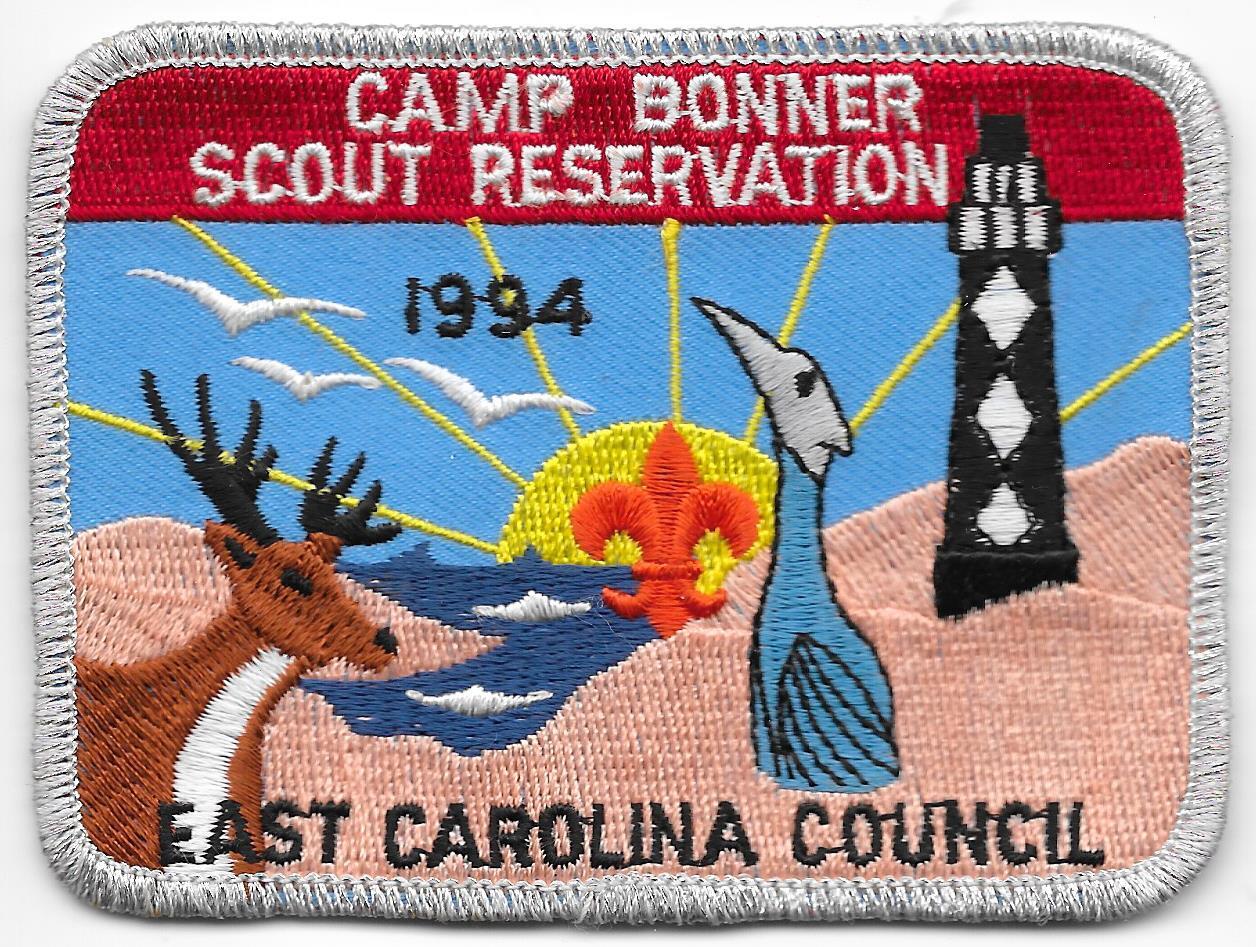 1994 Bonner Reservation Camp Patch East Carolina Council Boy Scouts of ...