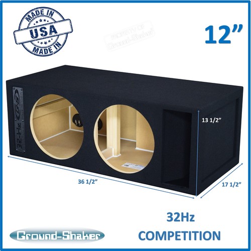 12" Dual Ported Sub Box Dual Subwoofer Enclosure Speaker Box 32Hz Car ...