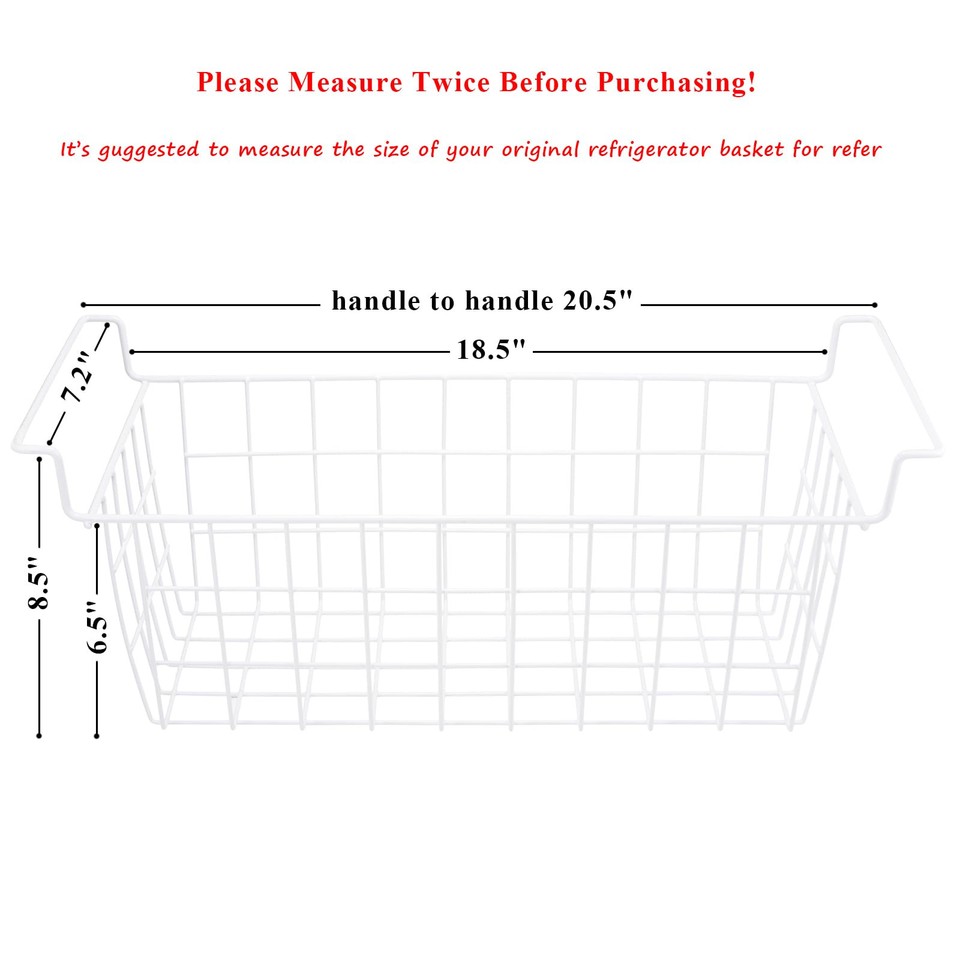 Chest Freezer Baskets 20.5 Inch, Chest Freezer Organizer Bins Metal ...