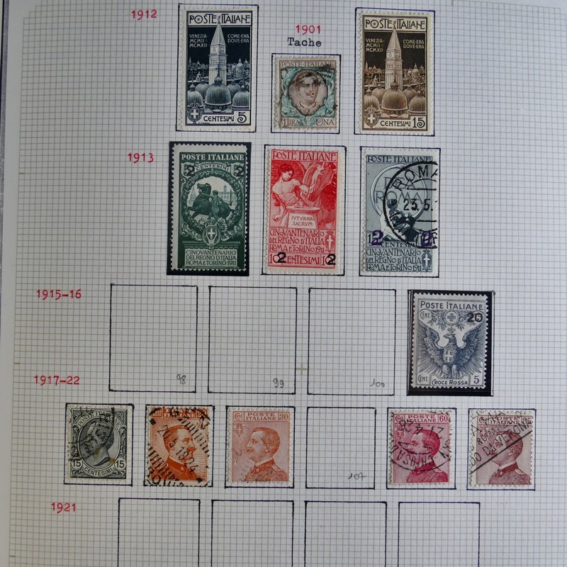 Collection timbres d'Italie 1862-2003 neufs et oblitérés en un album ...