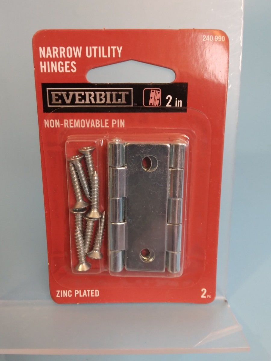 Everbilt 2 In X 2 In Satin Brass Narrow Utility Hinge