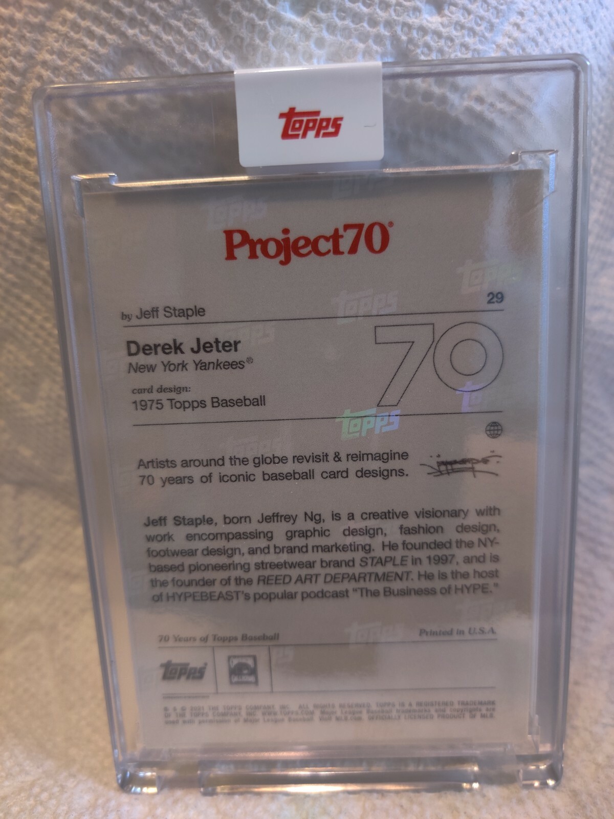 2021 Topps Project 70 - Jeff Staple 1975 Topps Baseball #29 Derek Jeter ...
