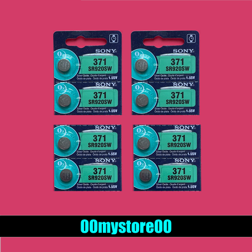 [Exp 10/2032] 8 pc SONY 371 370 SR920W SR920SW New Watch Battery Ships ...