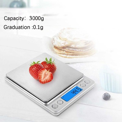 Digital Scale 3000g x 0.1g Kitchen Food Gram Scale Electronic Weight ...