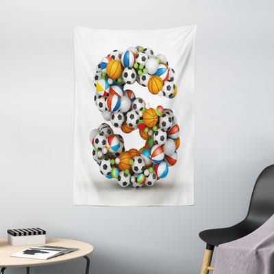 Letter S Tapestry Boys Kids Fun Initials Print Wall Hanging Decor | eBay